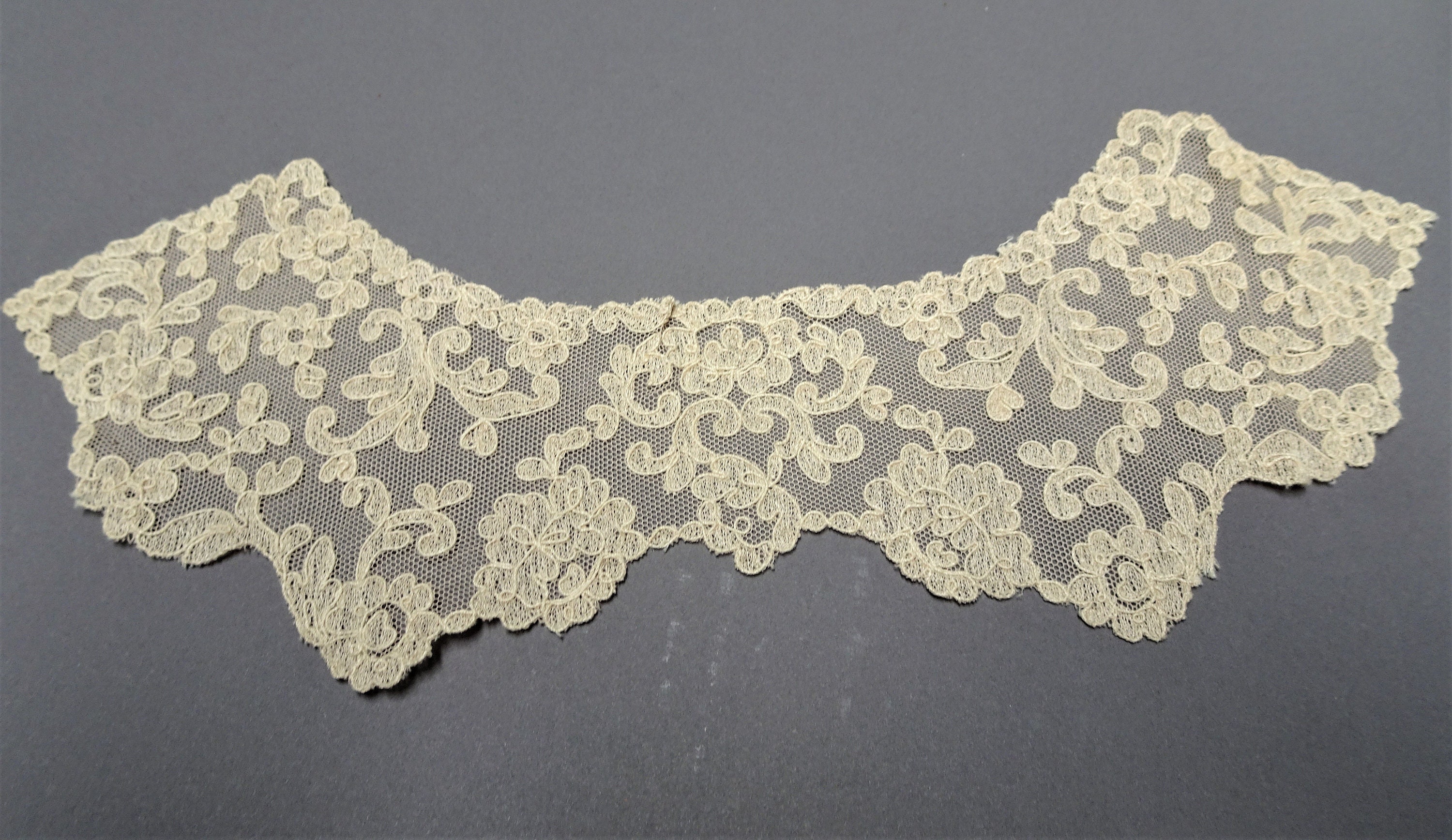 Breathtaking Antique FRENCH Netted Tulle LACE Applique,vintage Lace ...