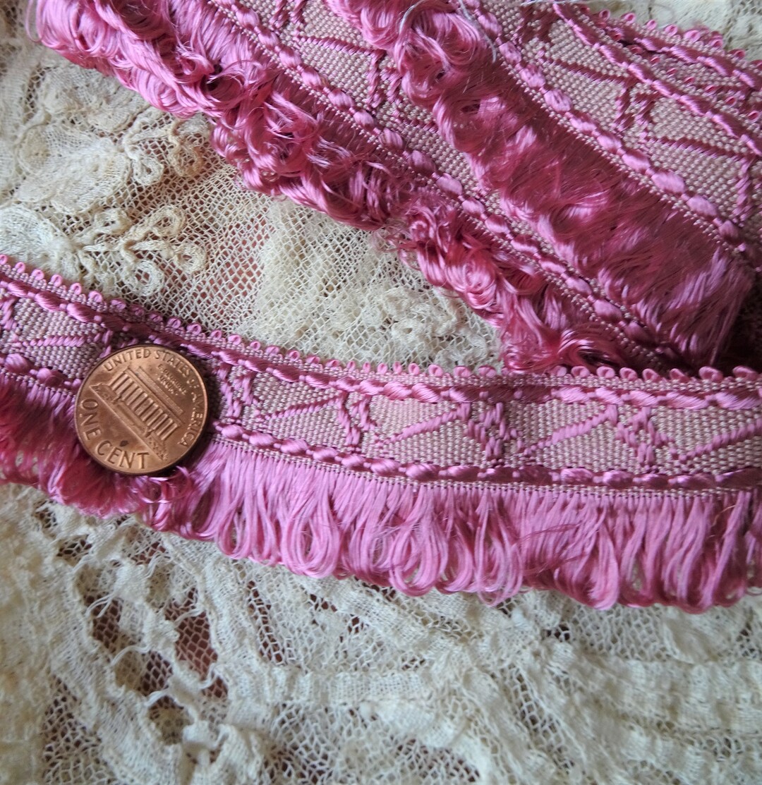 GORGEOUS French Victorian Silk Trim, Never Used, Rose Pink, Perfect for ...