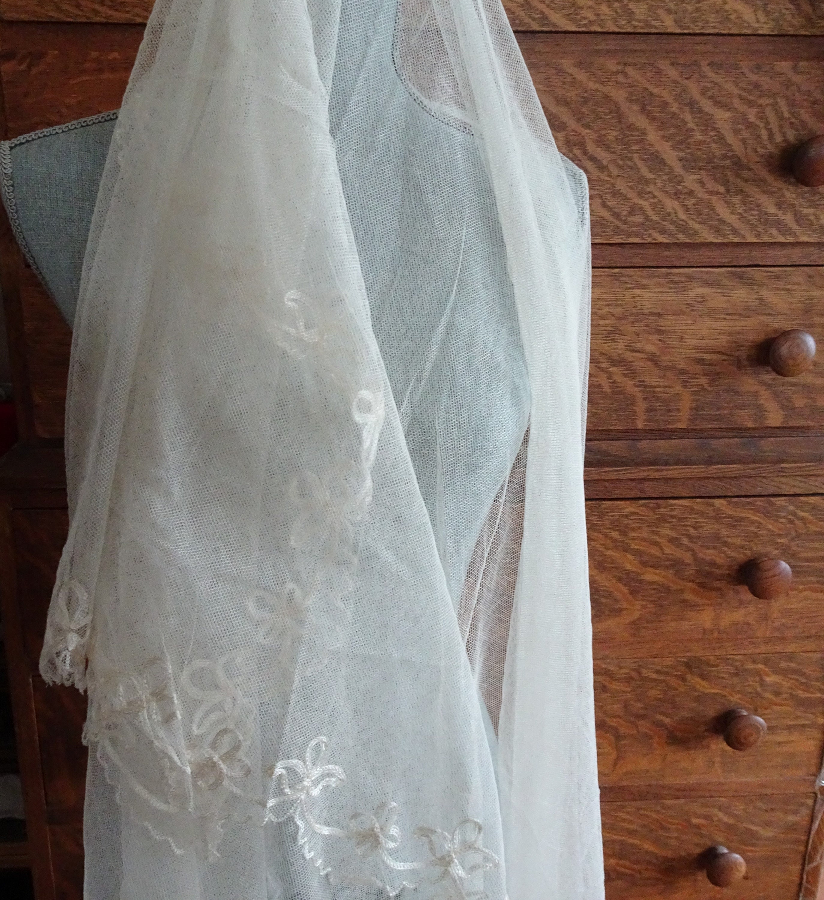 GORGEOUS Antique Edwardian Bridal Veil, Lace Panel, Tablecloth,french ...