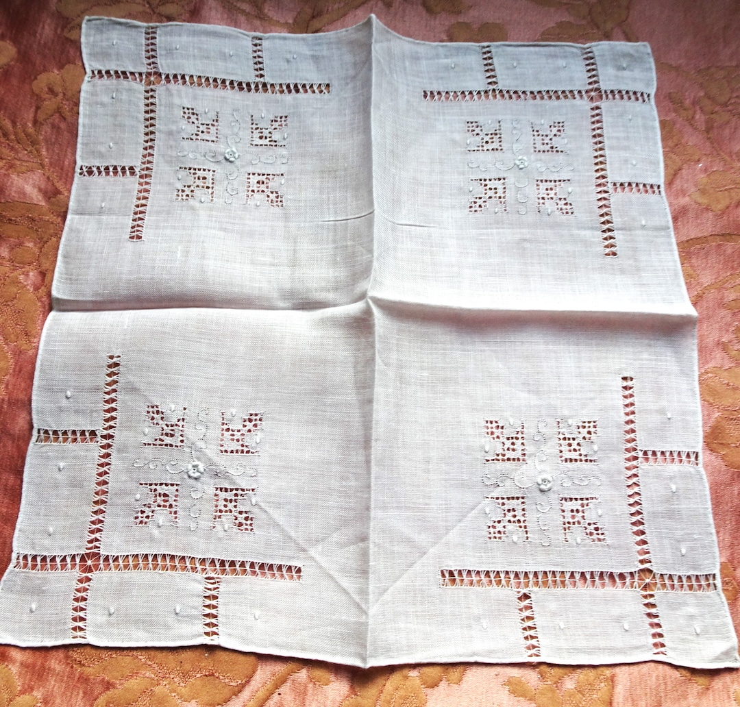 LOVELY Vintage Wedding Hanky, Art Deco Drawn Thread Handkerchief,bridal ...