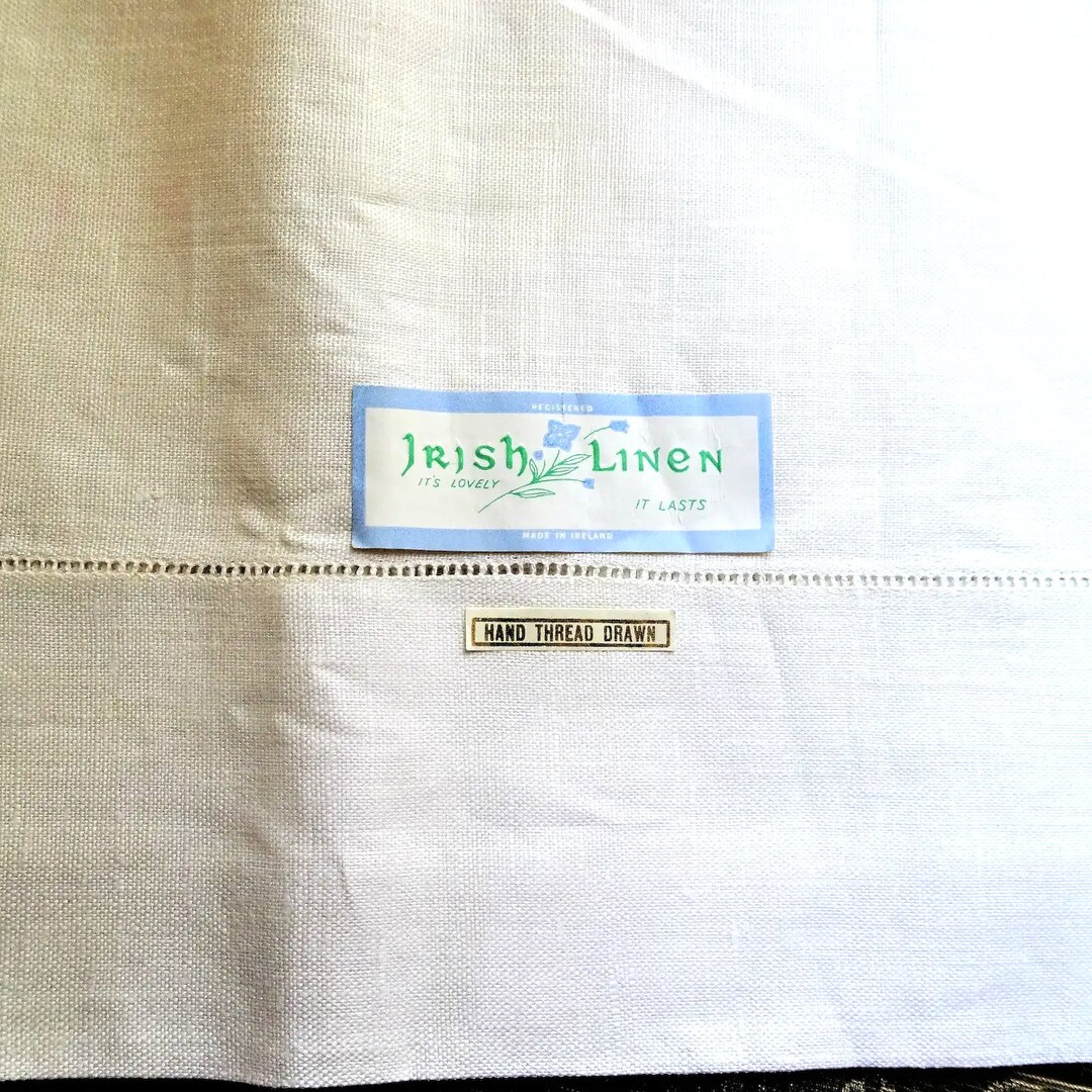 LUXURIOUS Vintage Irish Linen Pillowcase,never Used,heavy Linen Hand ...