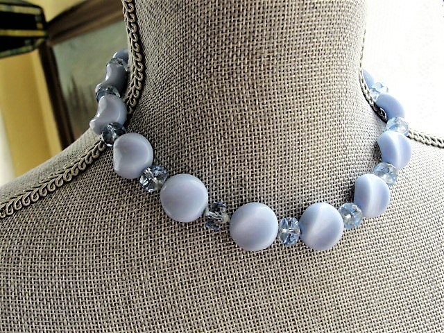 BEAUTIFUL Vintage West Germany Glass N Crystal Necklacebaby - Etsy