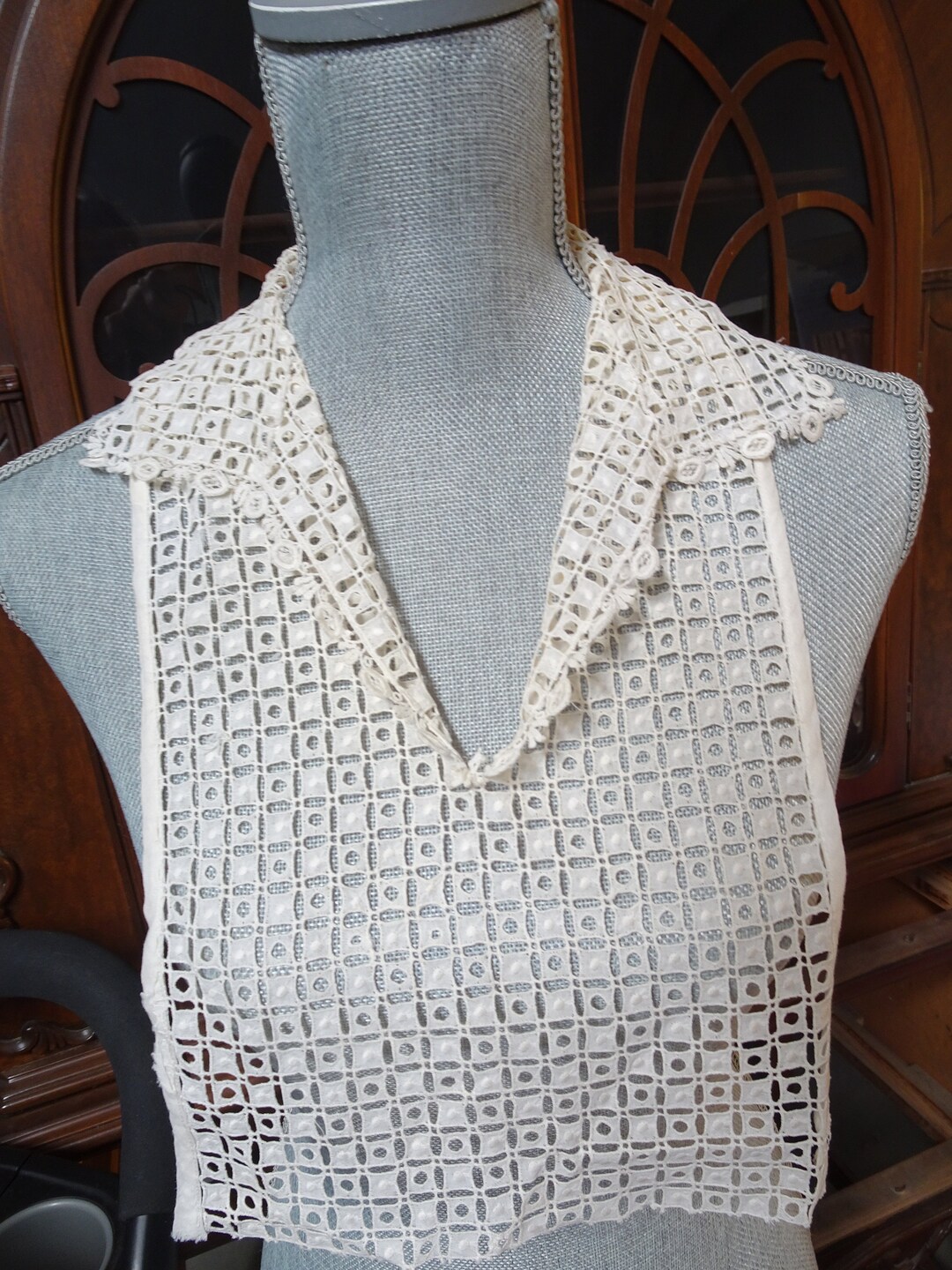 ANTIQUE LACE Chemisette,dickey,collar,lace Dress or Suit Insert ...