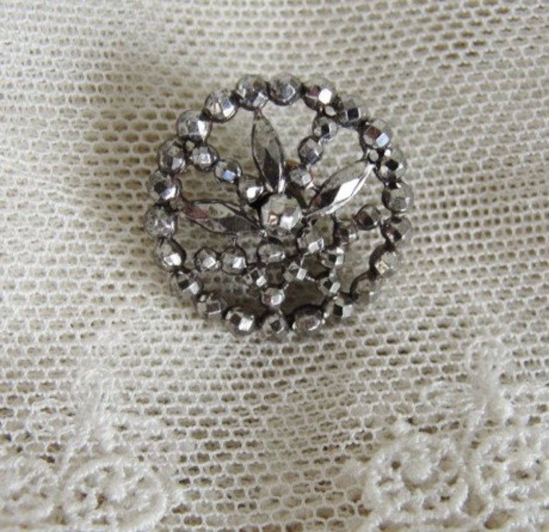 LOVELY Antique French Cut Steel Button,victorian Fancy Button,highly ...