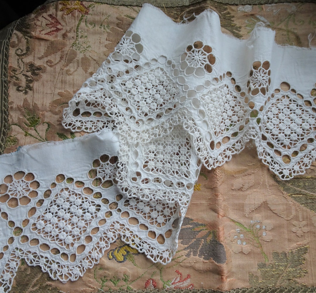 BEAUTIFUL Antique Cutwork Laceantique French Country - Etsy