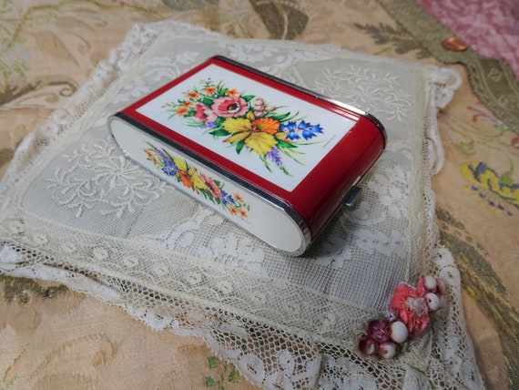 RARE Vintage Musical Powder Compact,Combination Cigar… - Gem