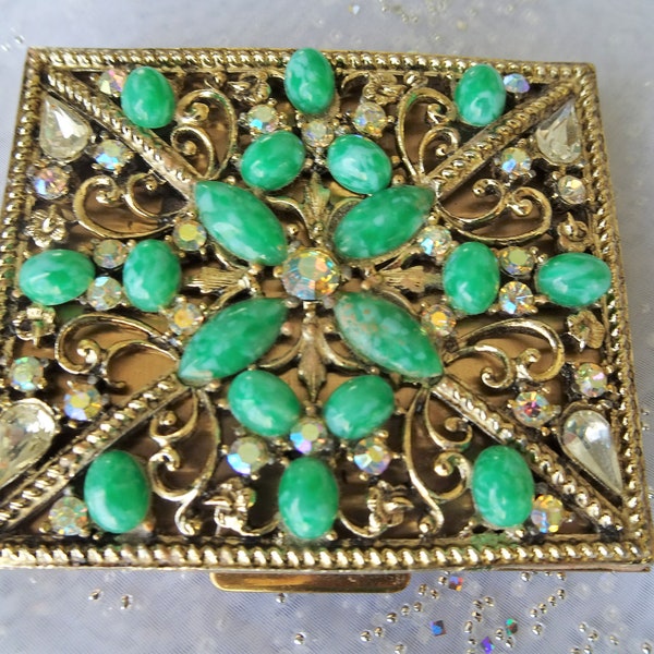 Jeweled Compact - Etsy