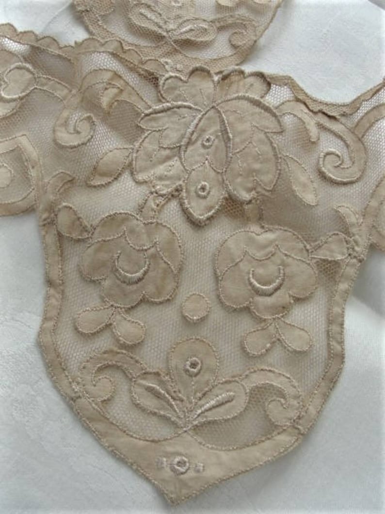 GORGEOUS 20s Antique French Netted Lace Cotton Appliques - Etsy