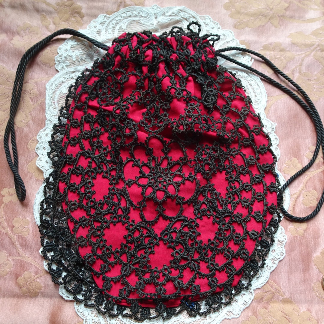 UNIQUE Victorian Antique Purse Reticule Bag Hand Tatted - Etsy