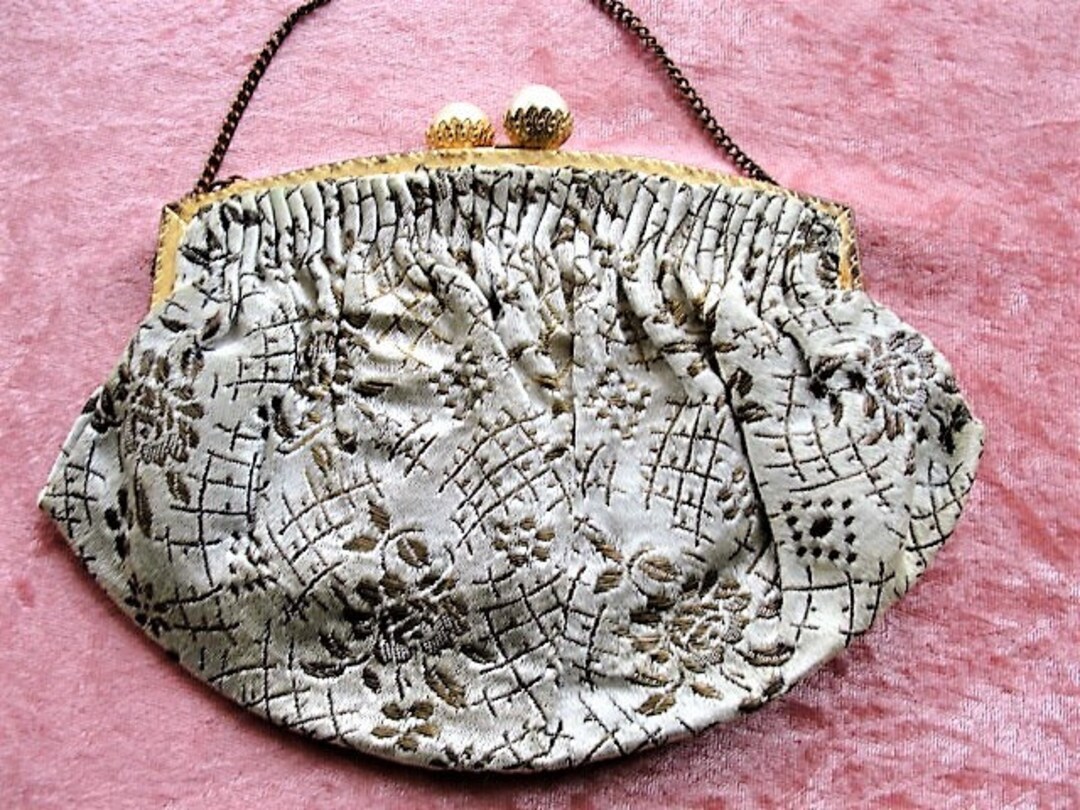 GORGEOUS 1920s Art Deco FRENCH Brocade Purse Evening Bag,shimmering ...