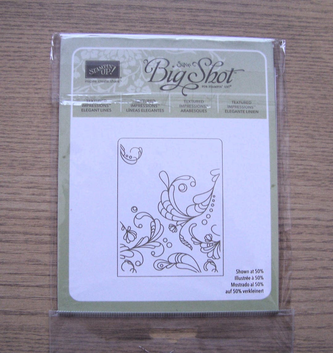 Stampin' up Sizzix Textured Impressions Elegant Lines Embossing Folder ...