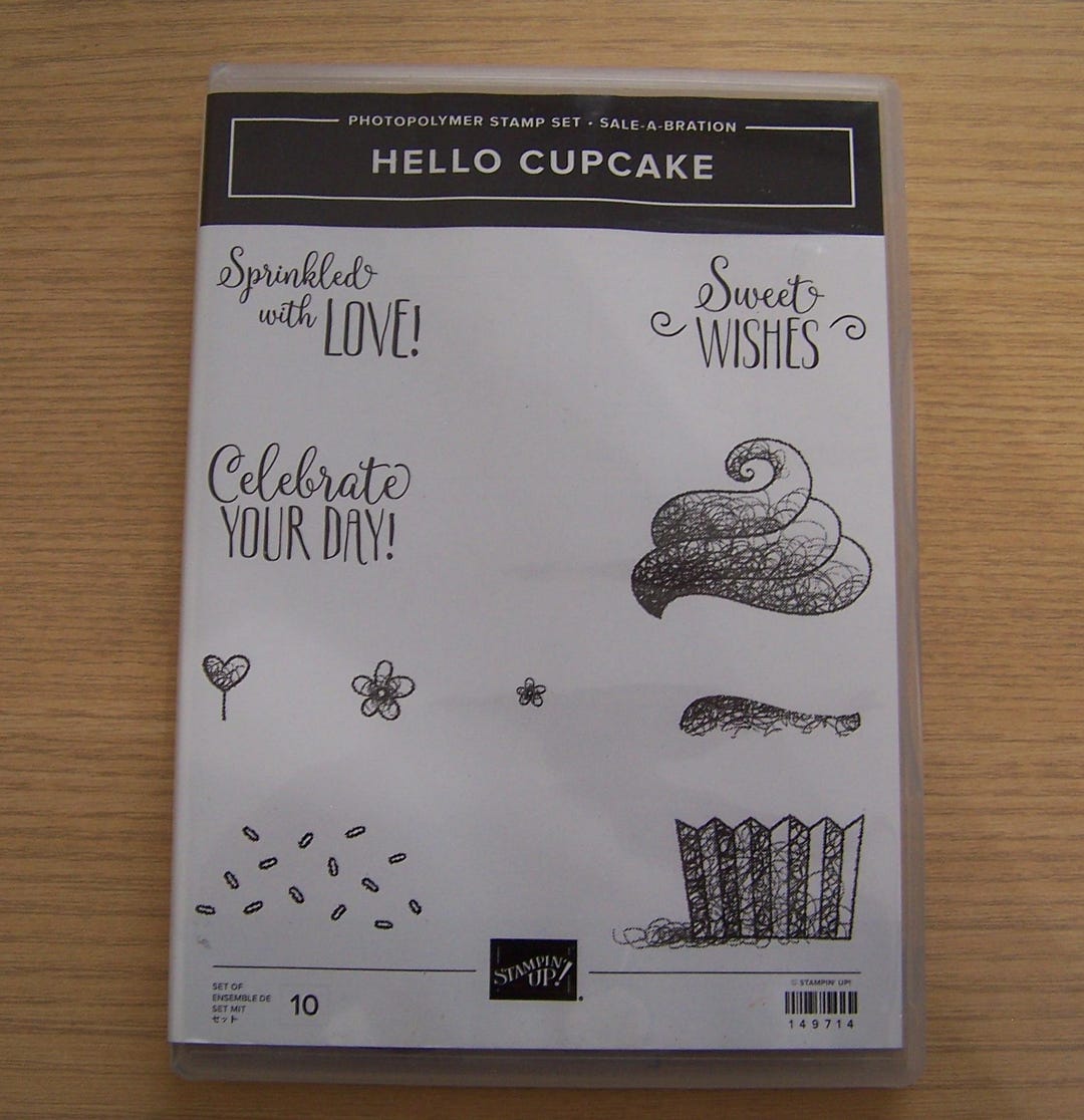 Stampin' up Hello Cupcake Stamp Set - Card Making - Birthday Stamp Set ...