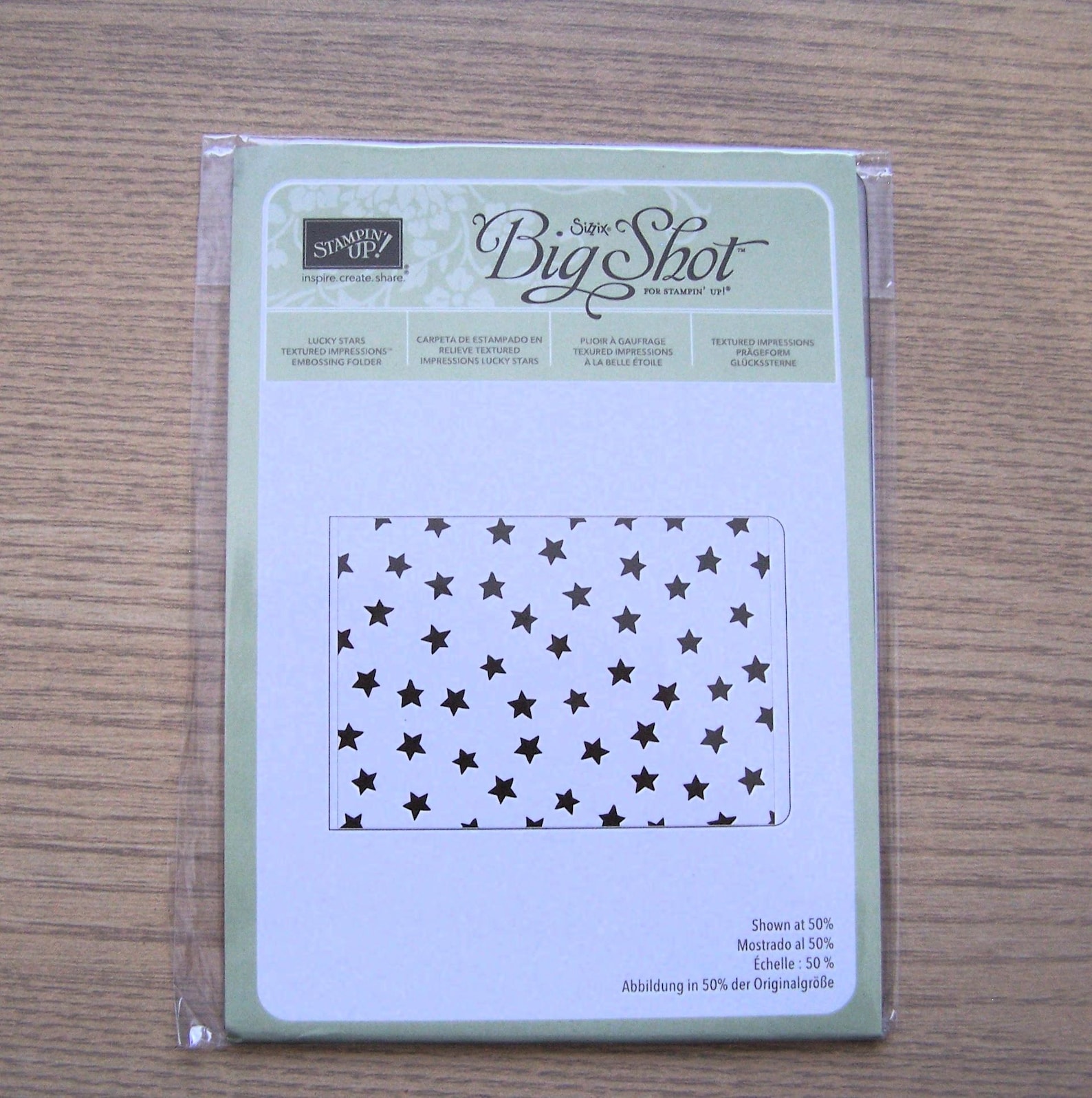 Stampin' up Sizzix Textured Impressions Lucky Stars Embossing Folder ...