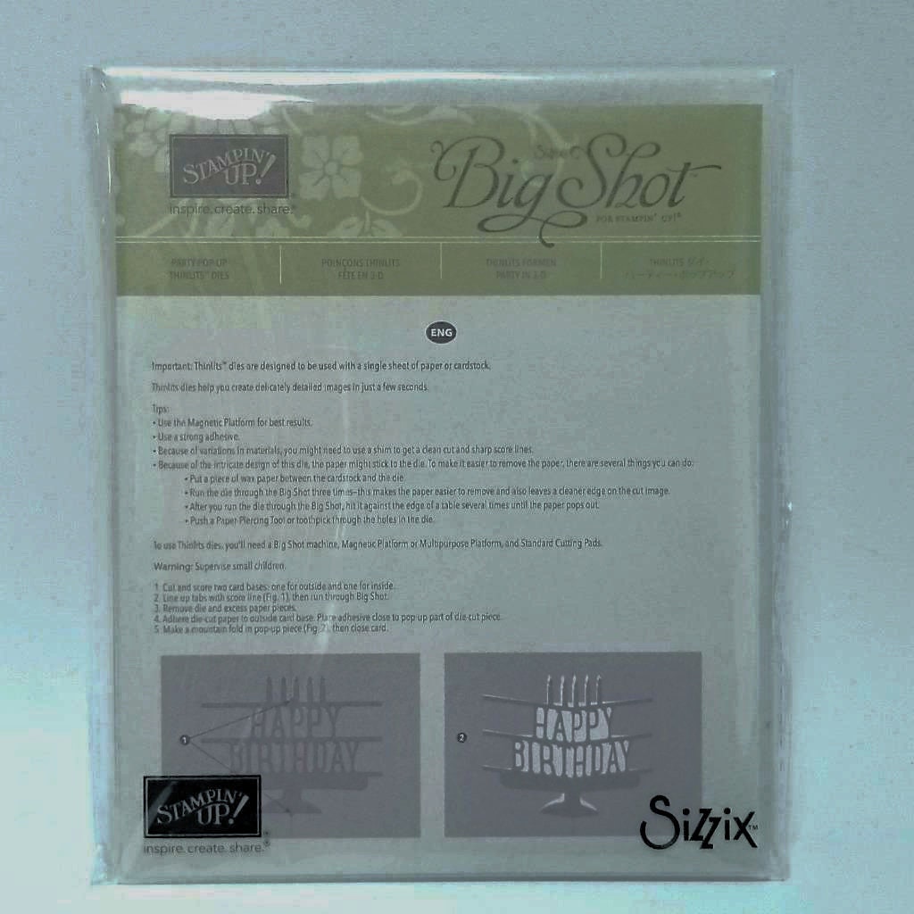 Stampin up Party Pop-ups Framelits Dies Brand New Birthdaypop-up Dies ...