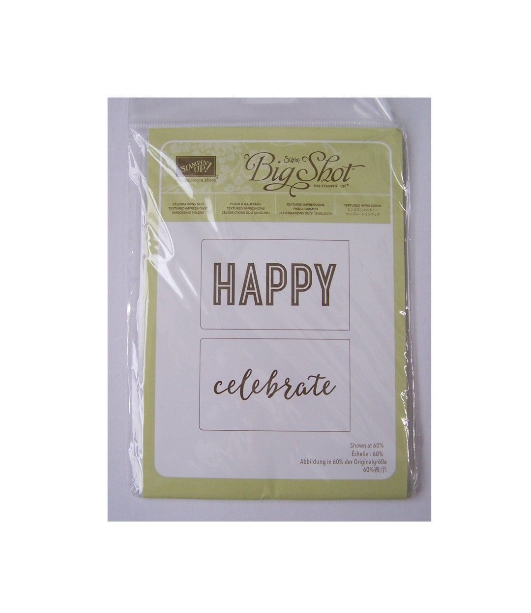 Stampin up Celebration Duo Embossing Folders Brand New Happy Embossing ...