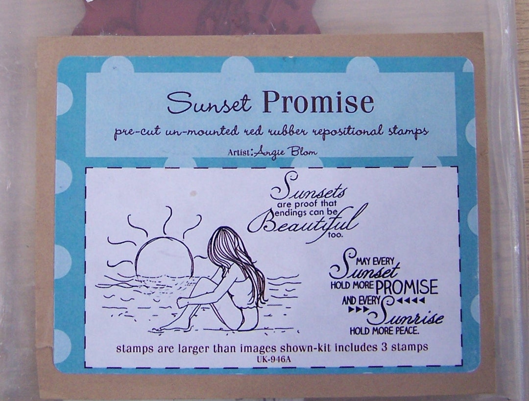 Unity Stamp Company Sunset Promise Rubber Stamp Set Inspirational Stamp ...