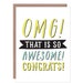 Funny Congratulations Card Funny Congrats Card OMG - Etsy