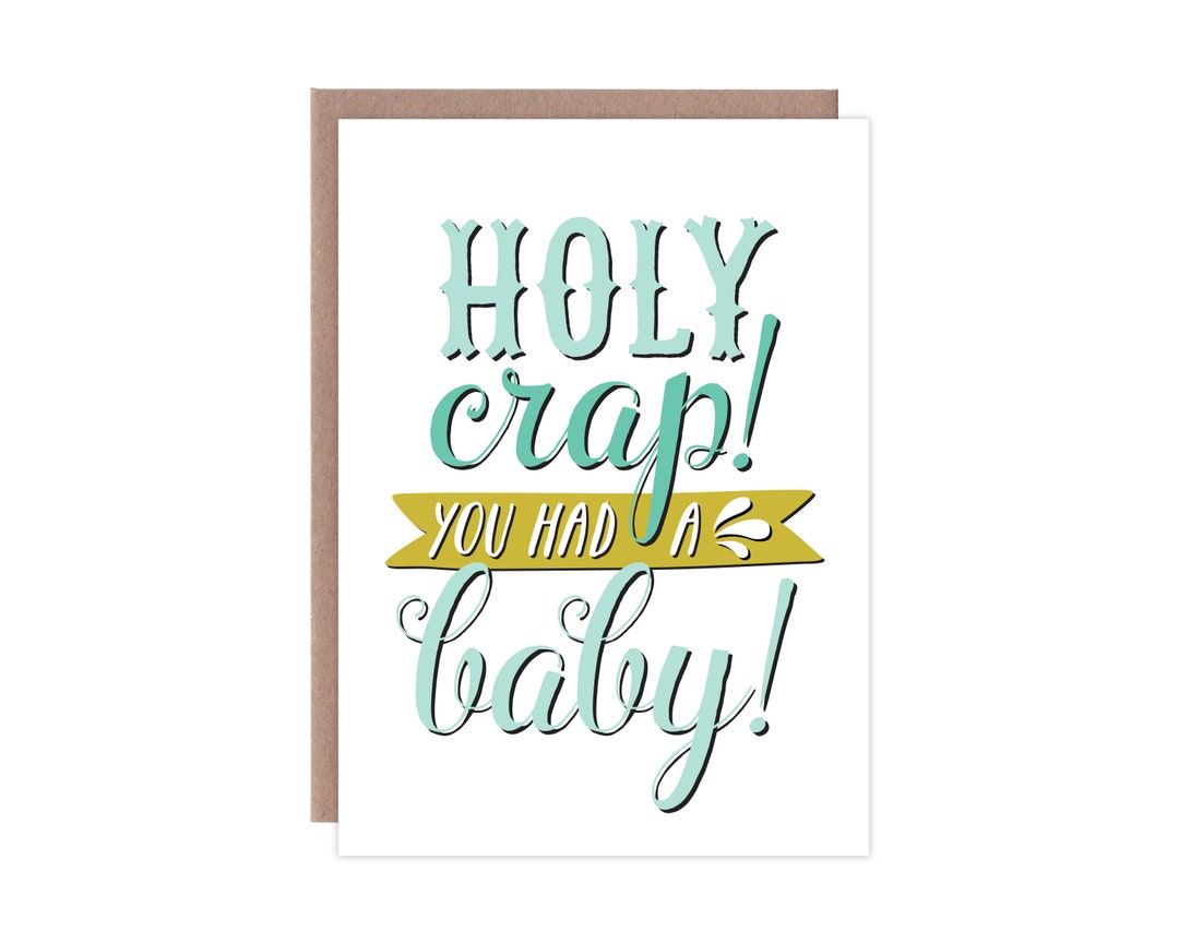 Funny Baby Card | Funny Baby Shower Card | Funny New Baby Card | Cute ...