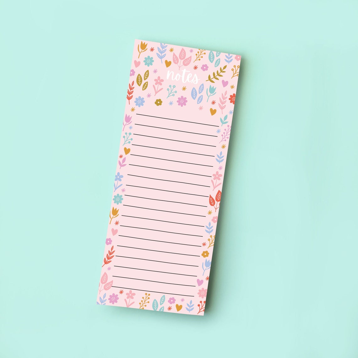 Floral Notepad - Etsy