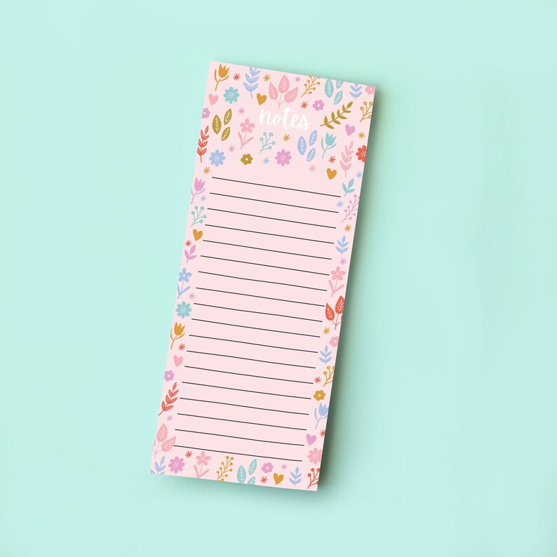 Floral Notepad - Etsy