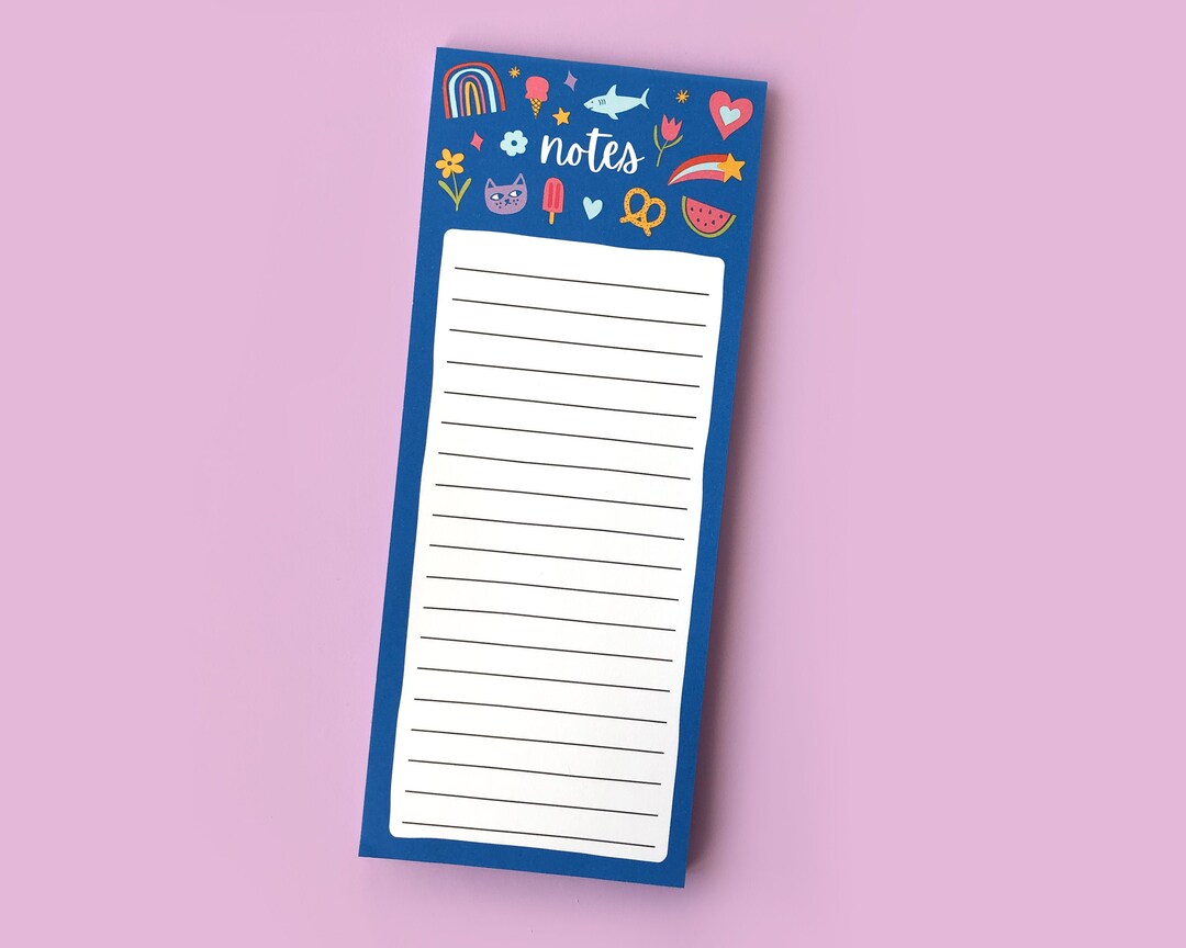 Rainbow Pretzel Shark Notepad, Coworker Gift, Teacher Gift, Stocking ...