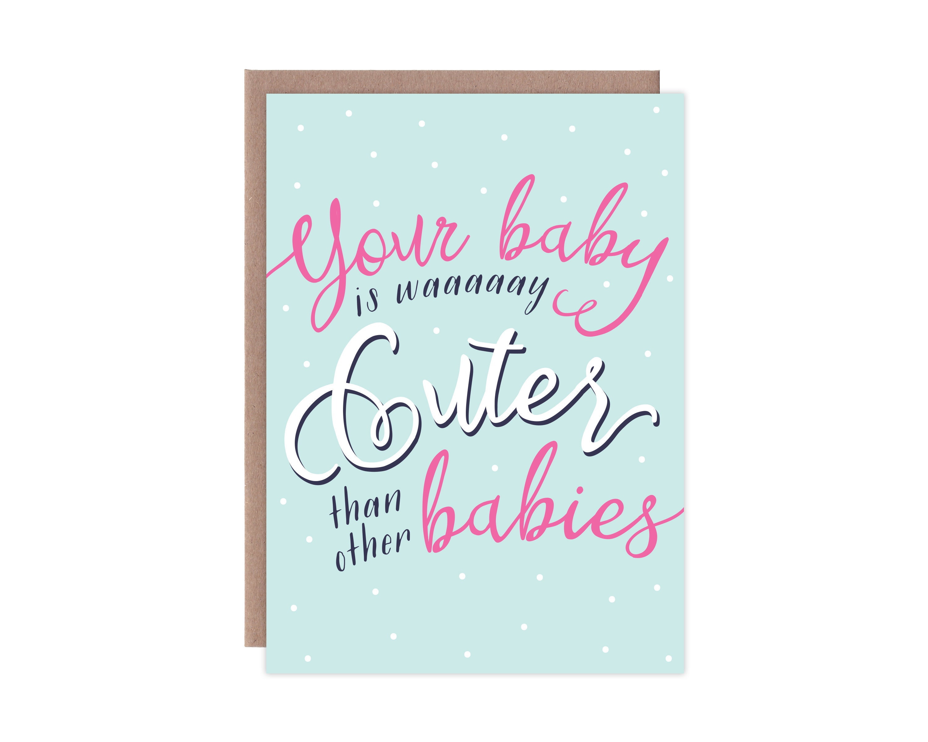 Funny Baby Card Funny Baby Shower Card Funny New Baby Card Cute Baby ...