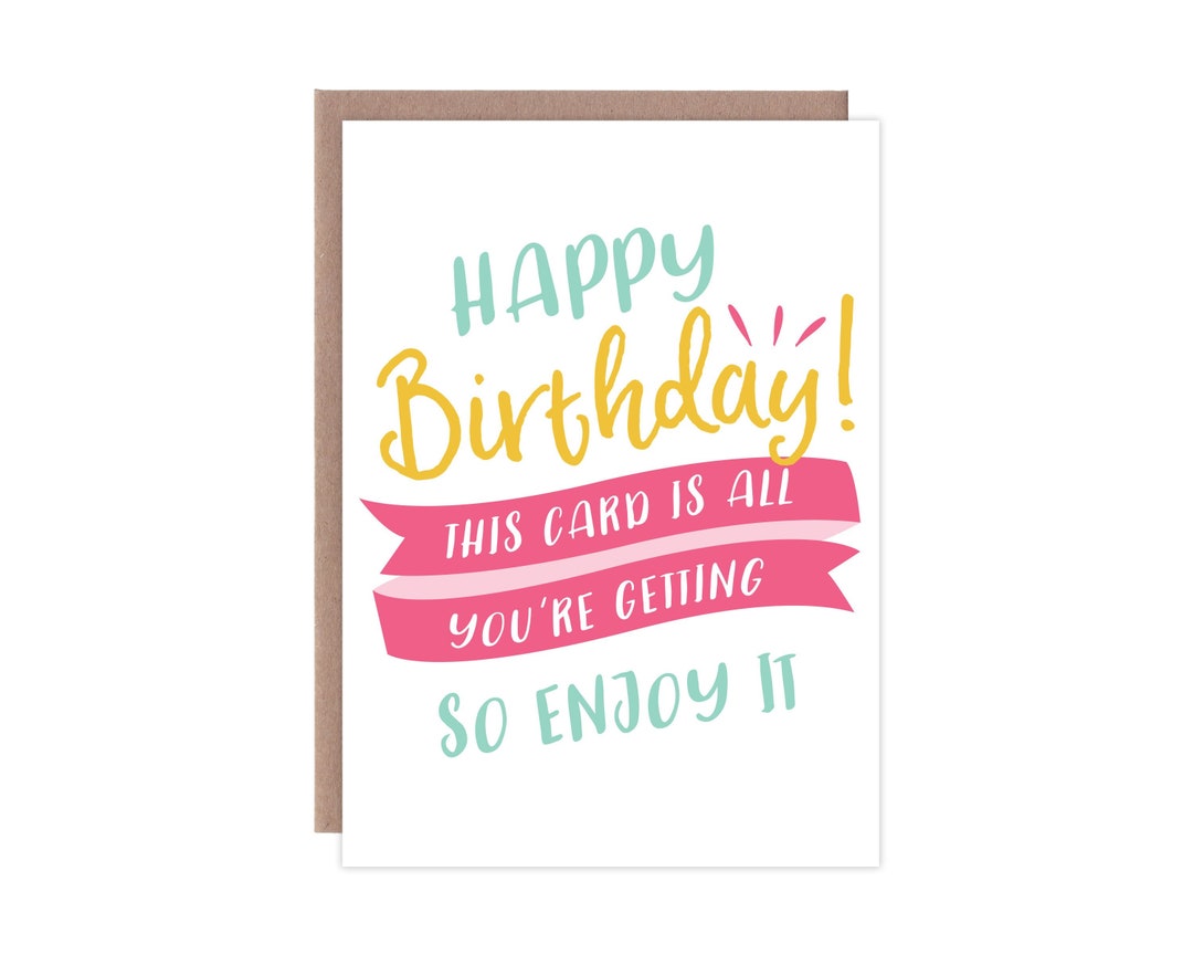 Funny Birthday Card, Adult Birthday Card, Cute Birthday Card, This Card ...