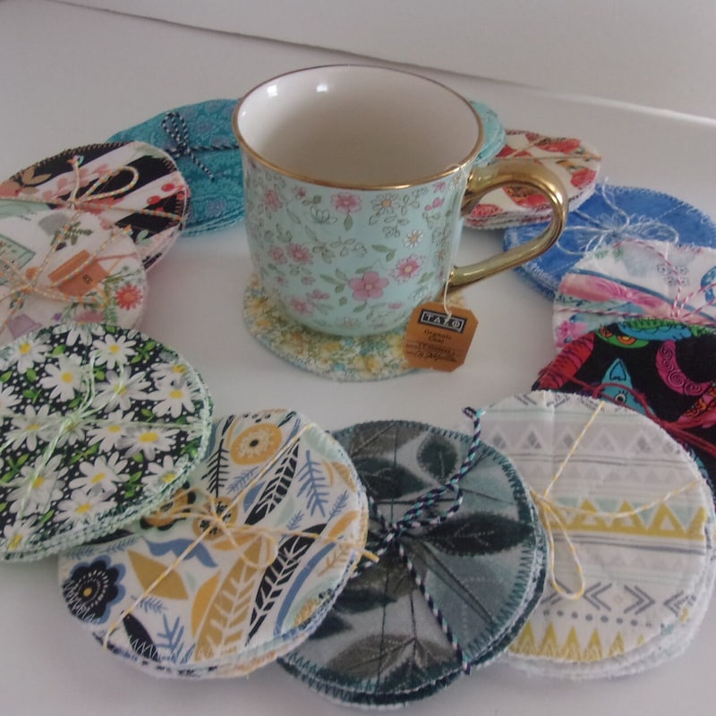 Fabric Coasters - Etsy