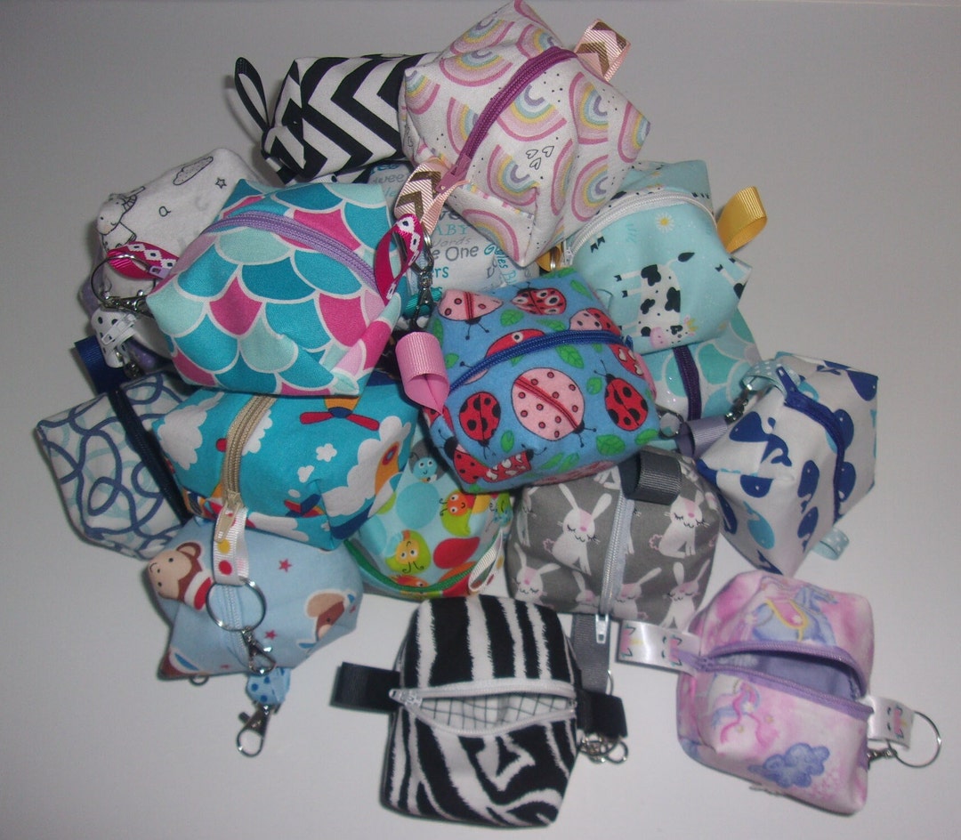 Cube Pouch Pacifier Cube Mini Square Pouch With Zipper, Tabs, Lobster ...