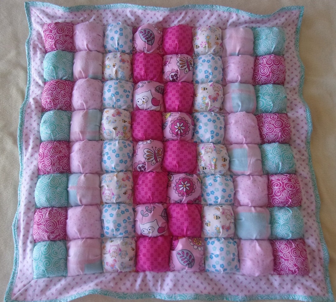 Baby Puff Blanket/bubble Quilt 29"x29" - Bees, Butterflies, Owls - Etsy