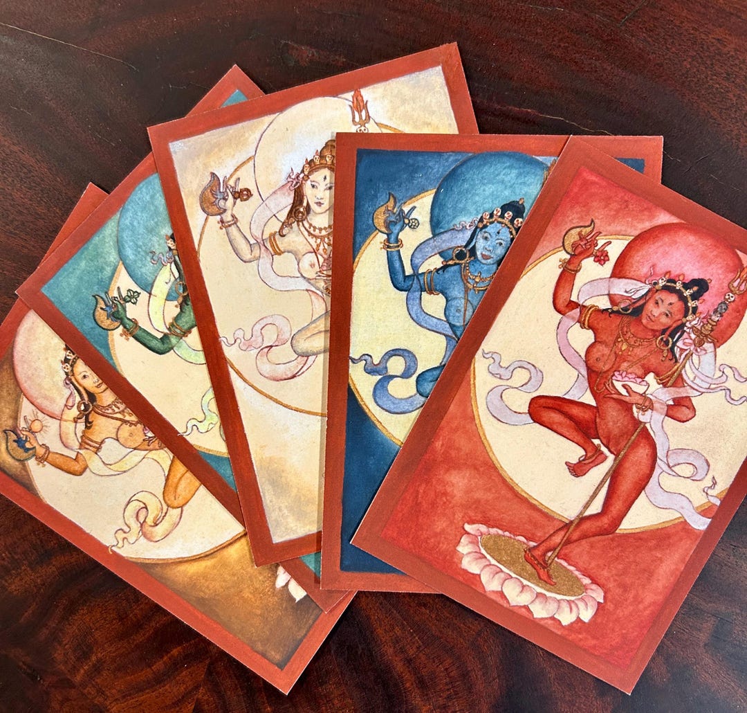 Dakini Cards of the Five Buddha Families Tsakli Initiation Cards the ...