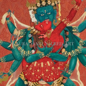 Chakrasamvara SMALL SIZES: Samvara and Vajravarahi in Yabyum Tibetan ...
