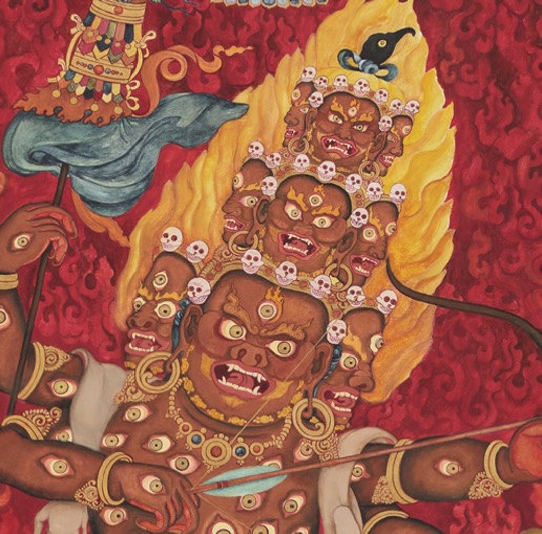 Rahula LARGER SIZES Buddhist Protector Deity of the Planets - Etsy