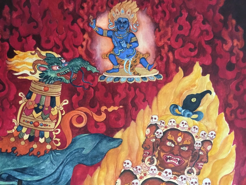 Rahula LARGER SIZES Buddhist Protector Deity of the Planets - Etsy