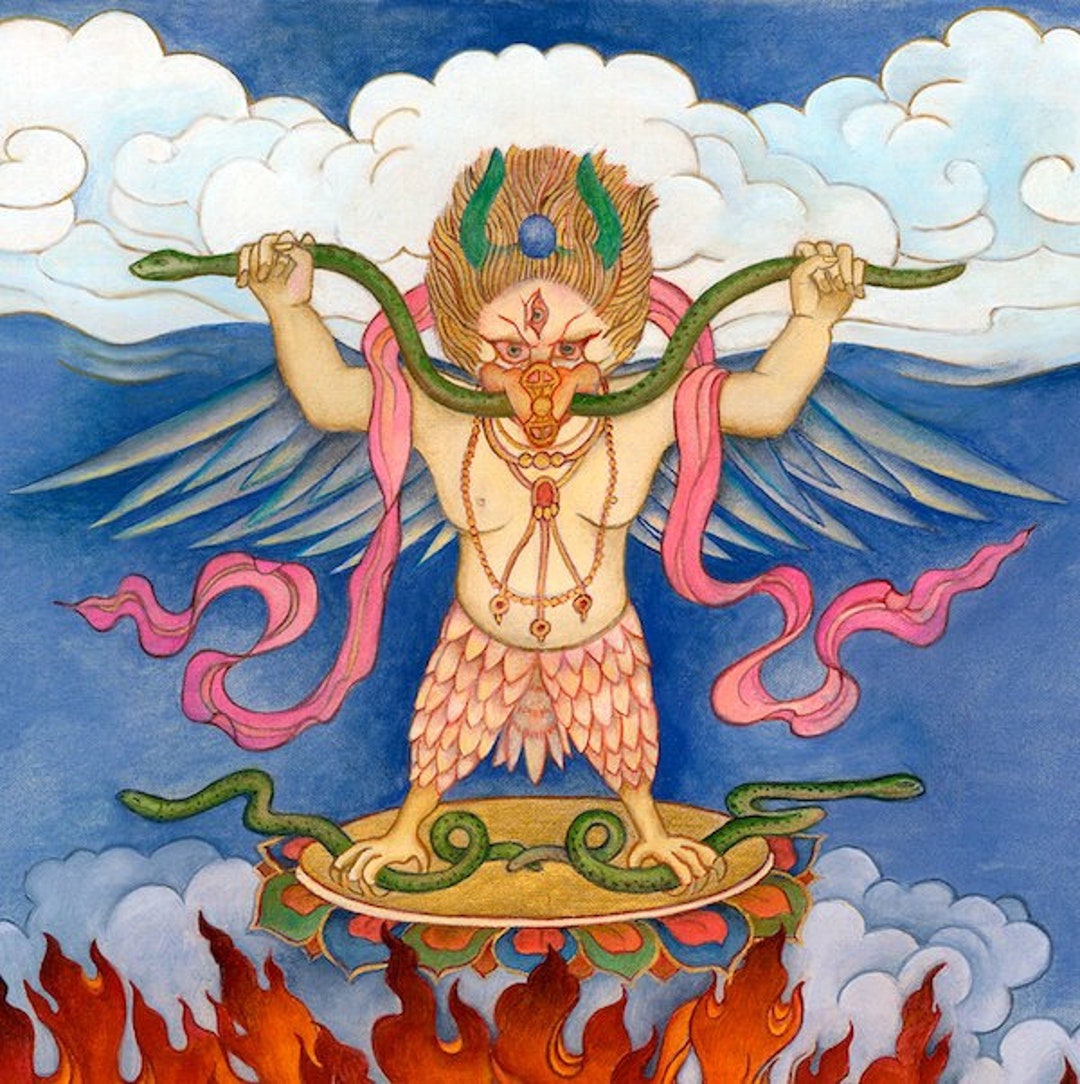 Garuda, the Eagle-man Deity Protector, Enemy to the Serpent Race, Snake ...