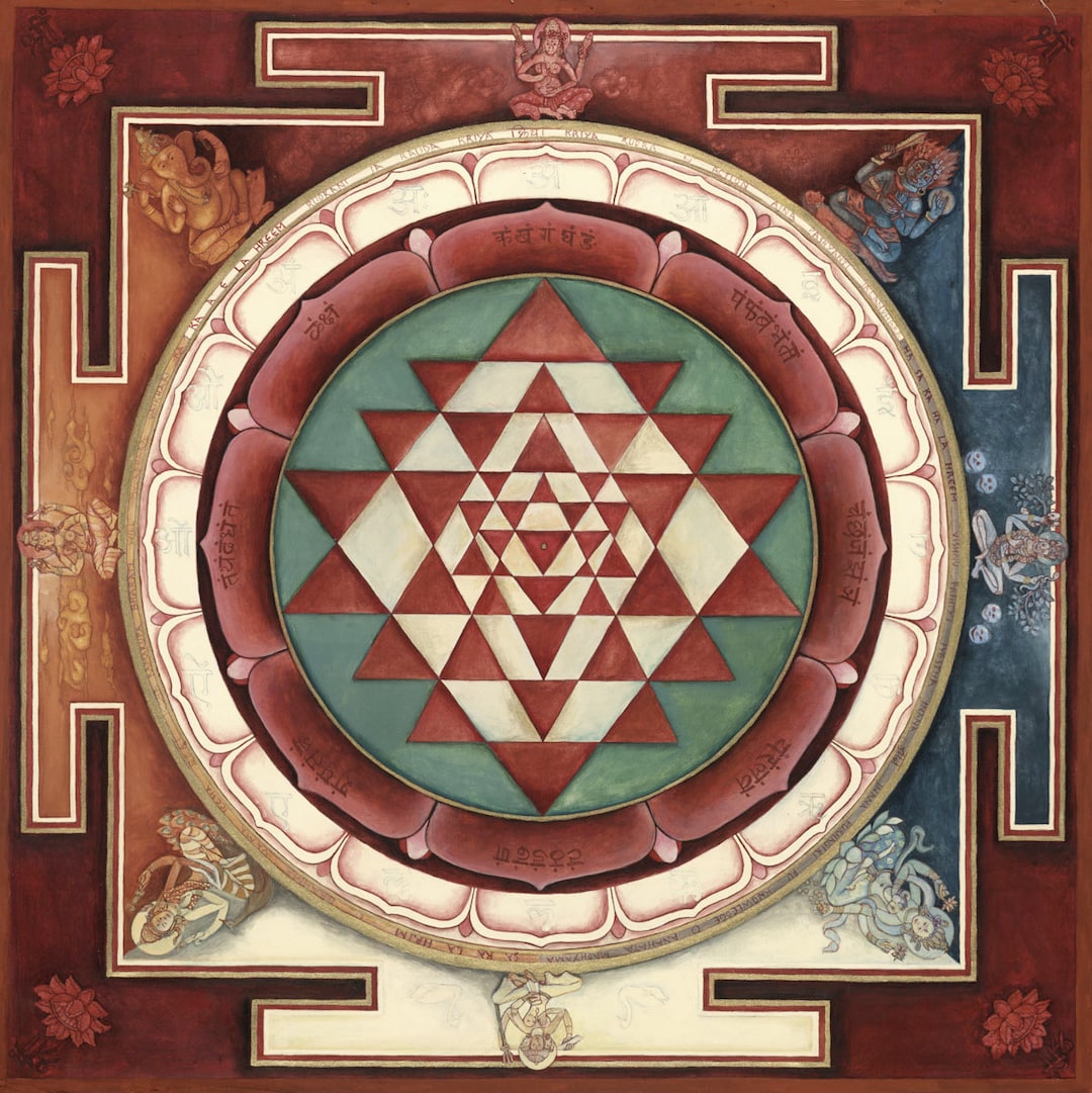 Sri Yantra LARGE SIZES the Mandala of the Goddess Lalita, Shree Sri ...