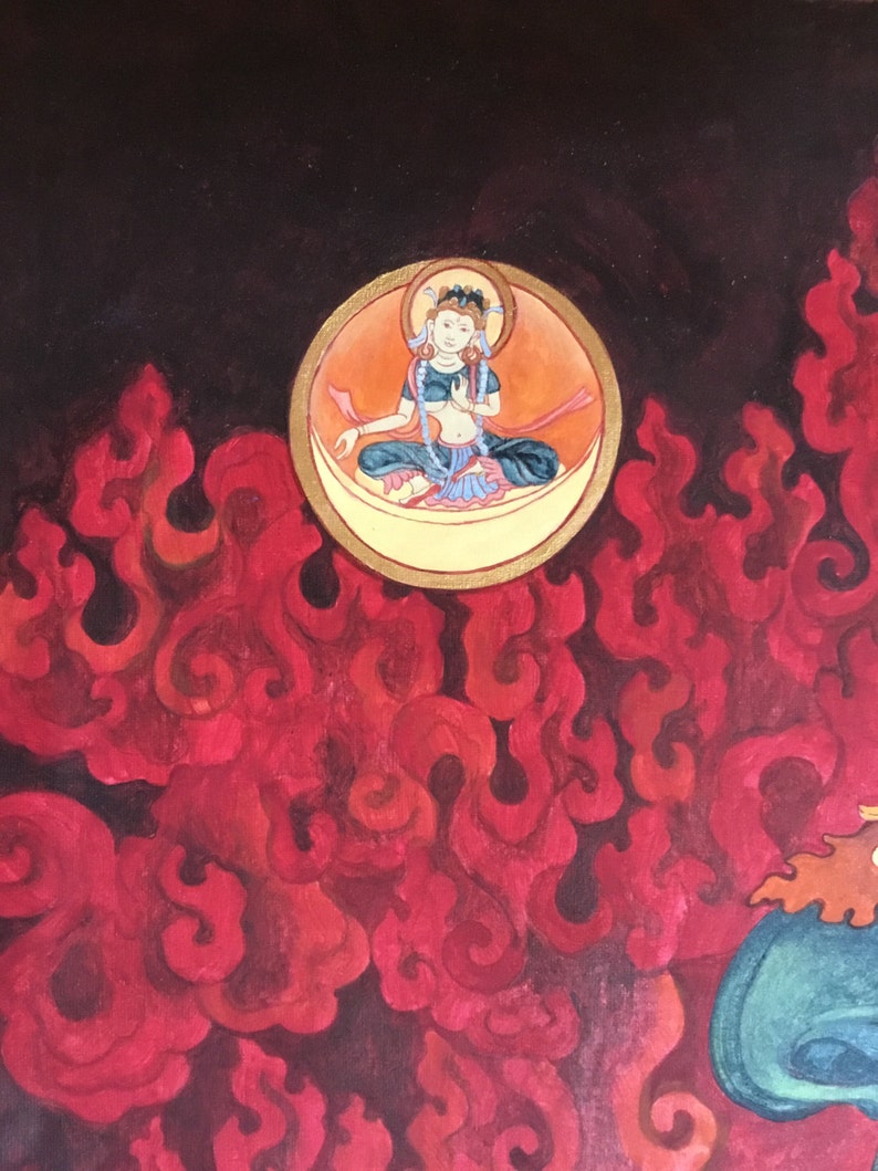 Rahula LARGER SIZES Buddhist Protector Deity of the Planets - Etsy