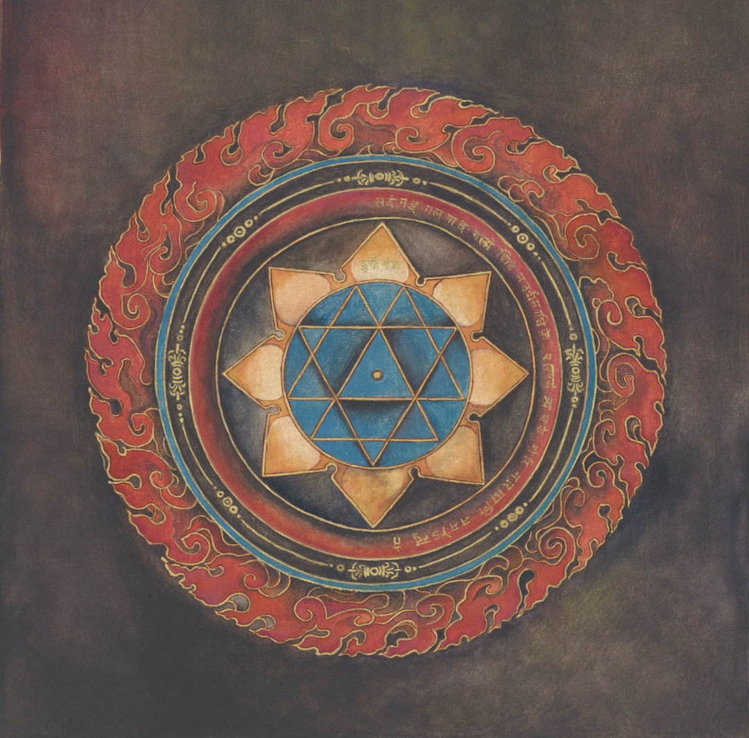 Durga Warrior Goddess Yantra Mandala Archer, Ambika, Tigress, Navratri ...