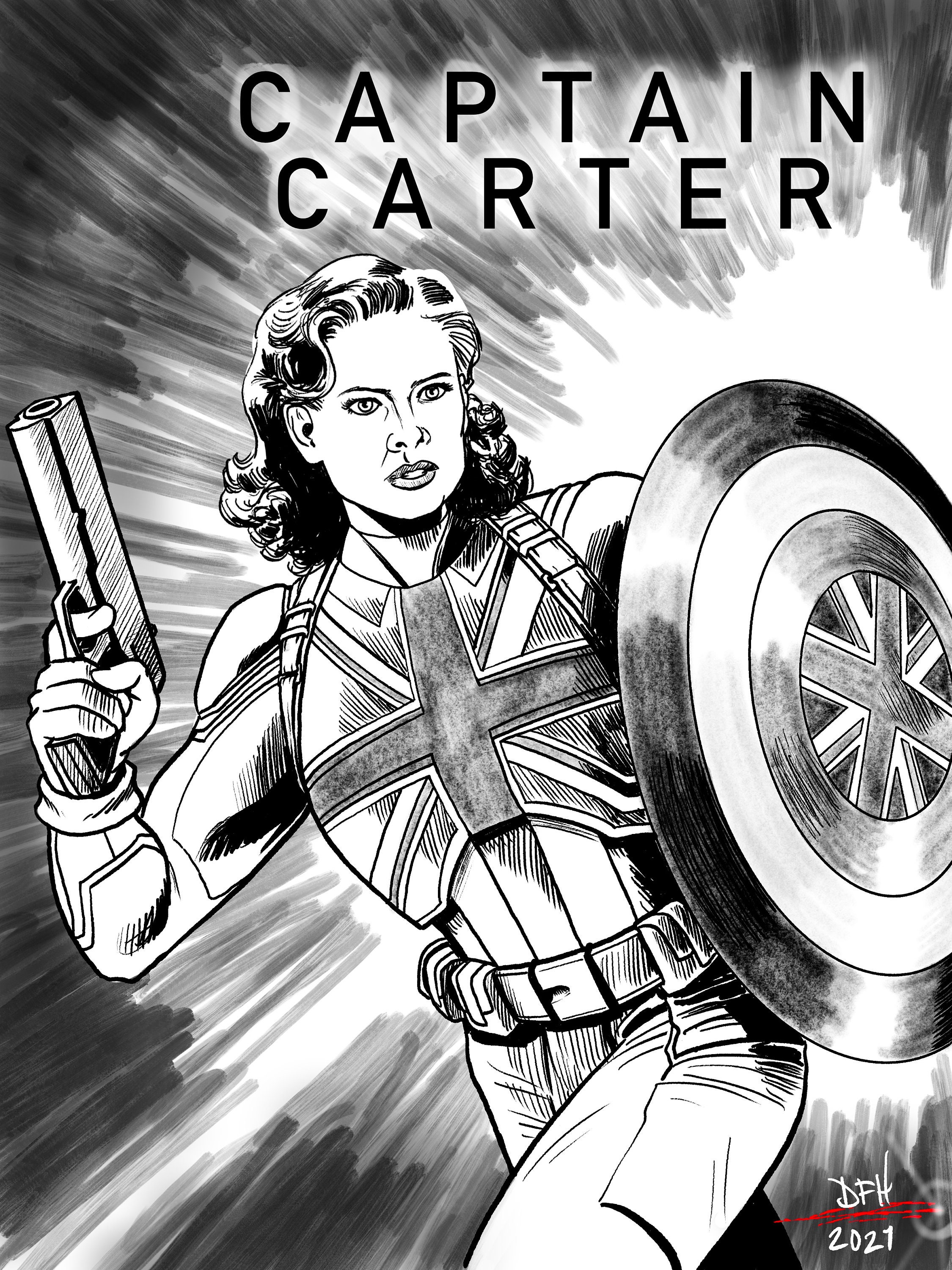 Captain Carter - 8" X 10" Print - Etsy