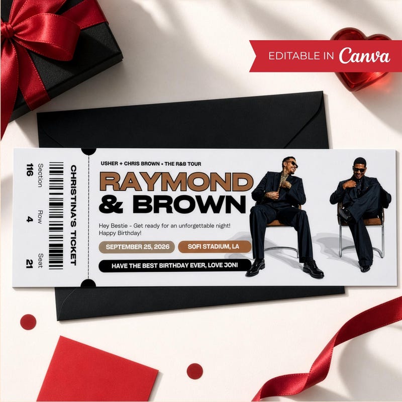 Usher Chris Template - Etsy