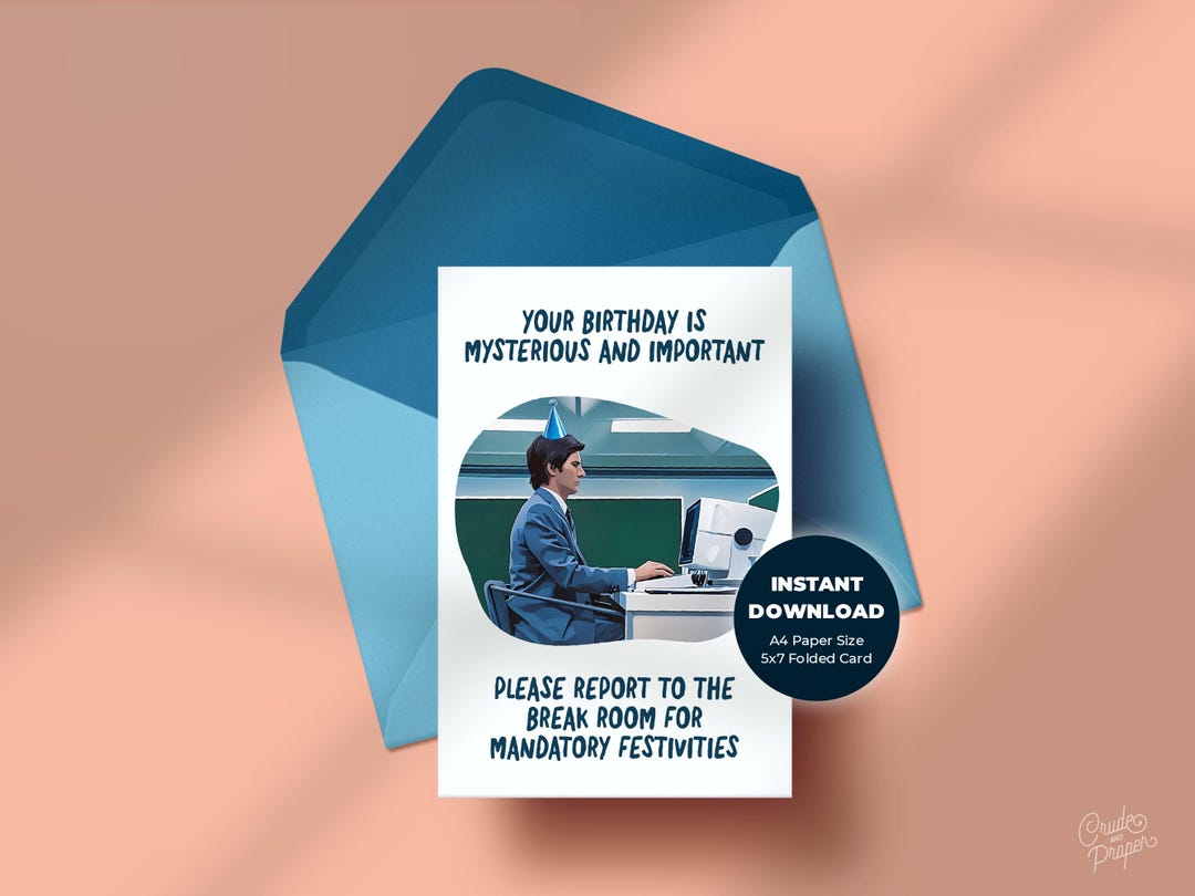 Severance Inspired Birthday Card | Mark S | Your Birthday is Mysterious ...