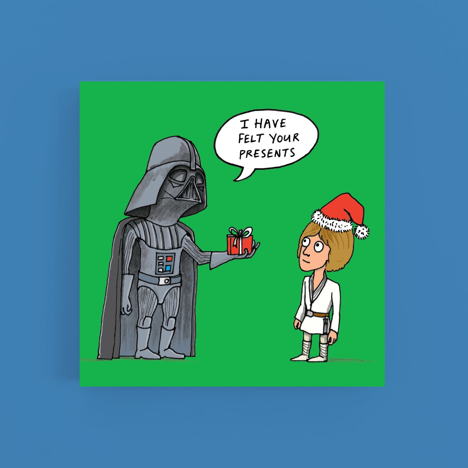 Darth VadercartoonChristmascardGreeting | Etsy