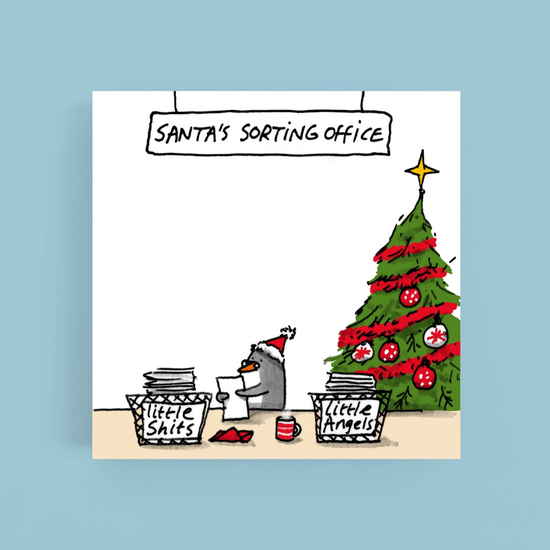 Santa's Sorting Office*christmas Card*greeting Card*funny*humour ...
