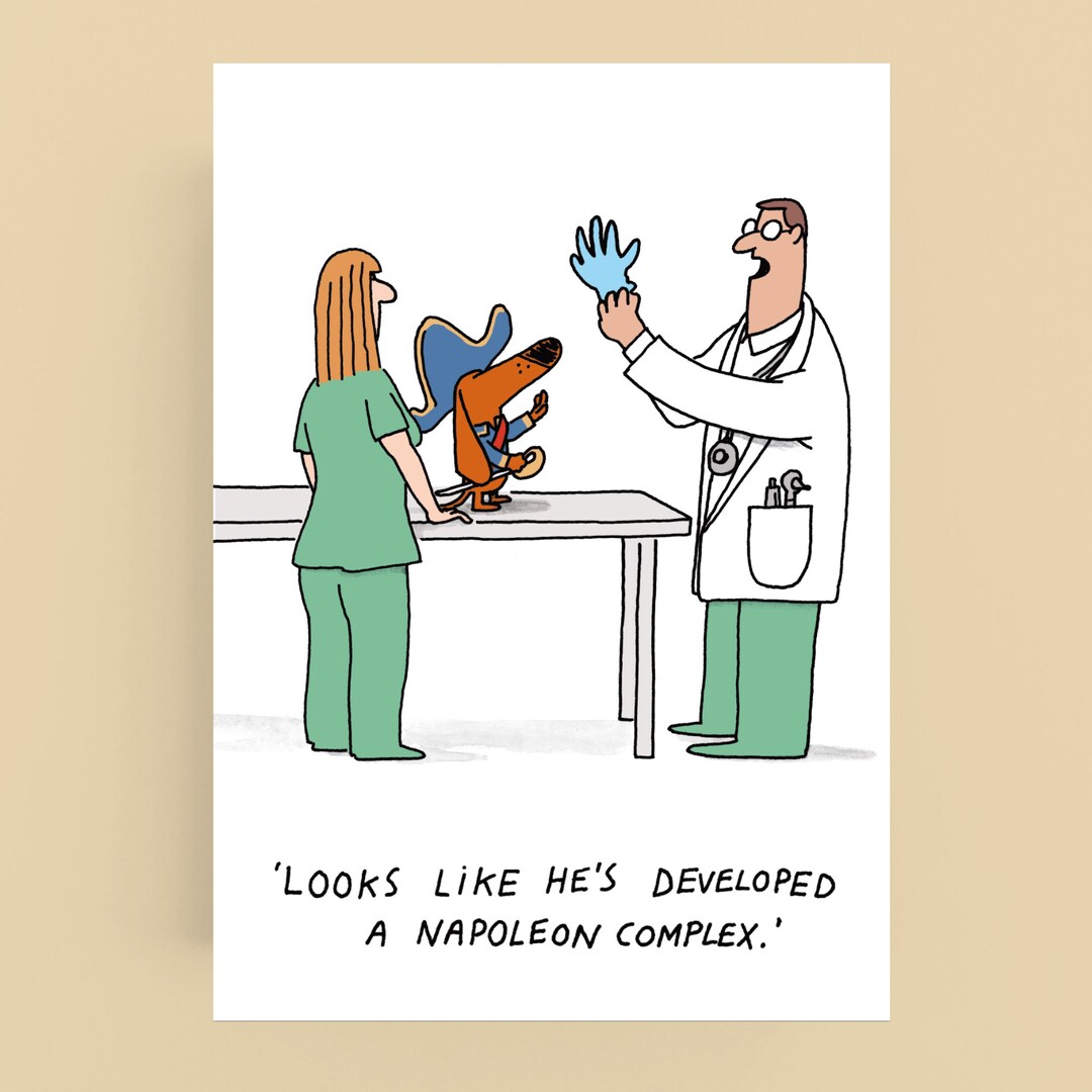 Birthday Card - Funny - Napoleon Complex - Illustration - Cartoon ...