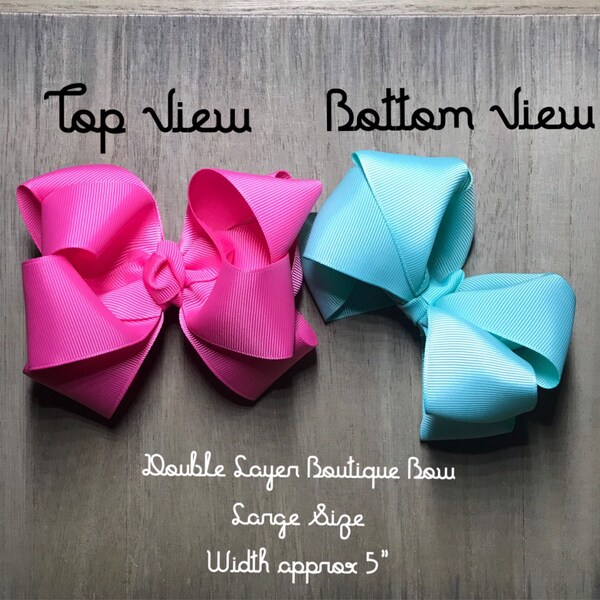 Double Stacked Bow - Etsy