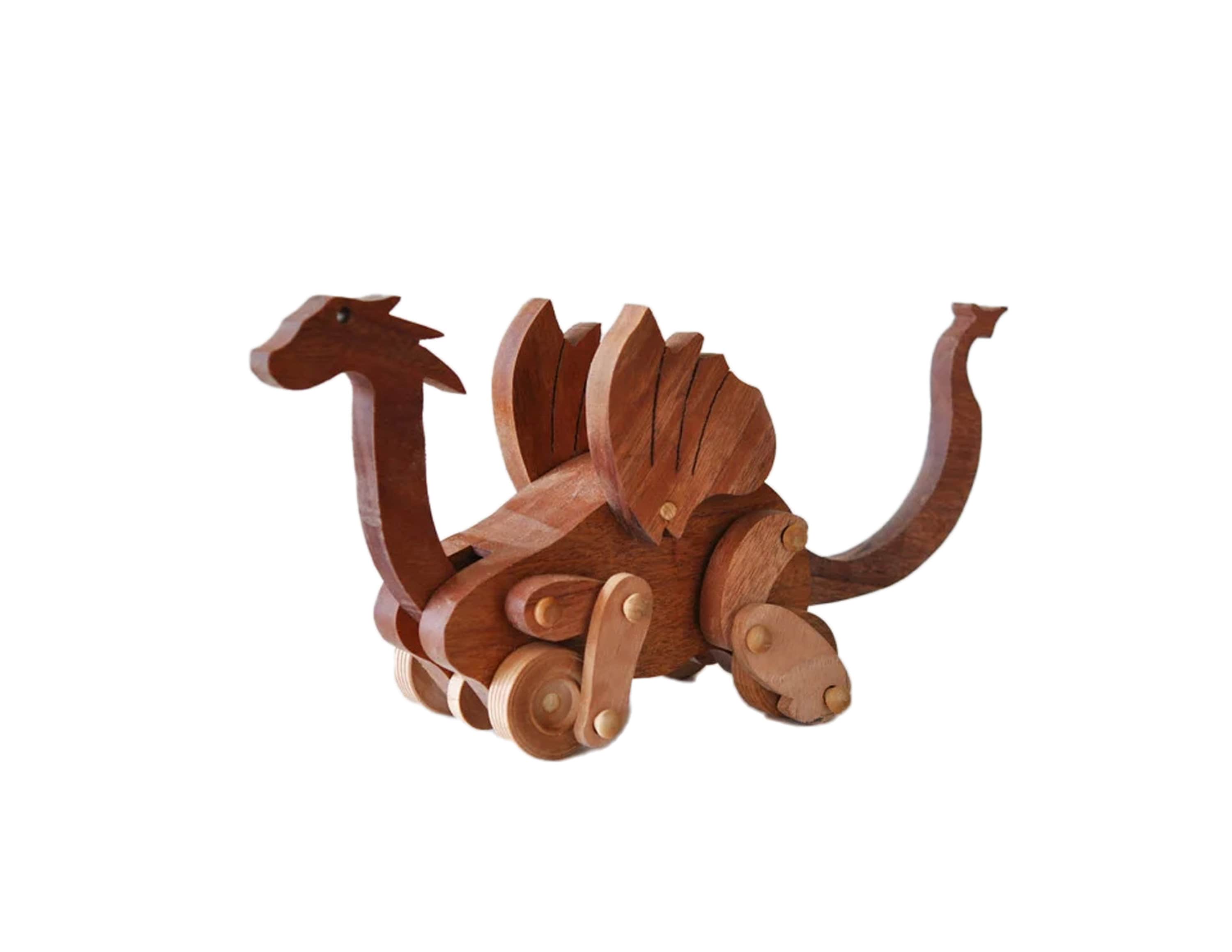 Puff the Magic Dragon Toy, Wood Kids Toy Dragon, Handmade Wood Toys ...