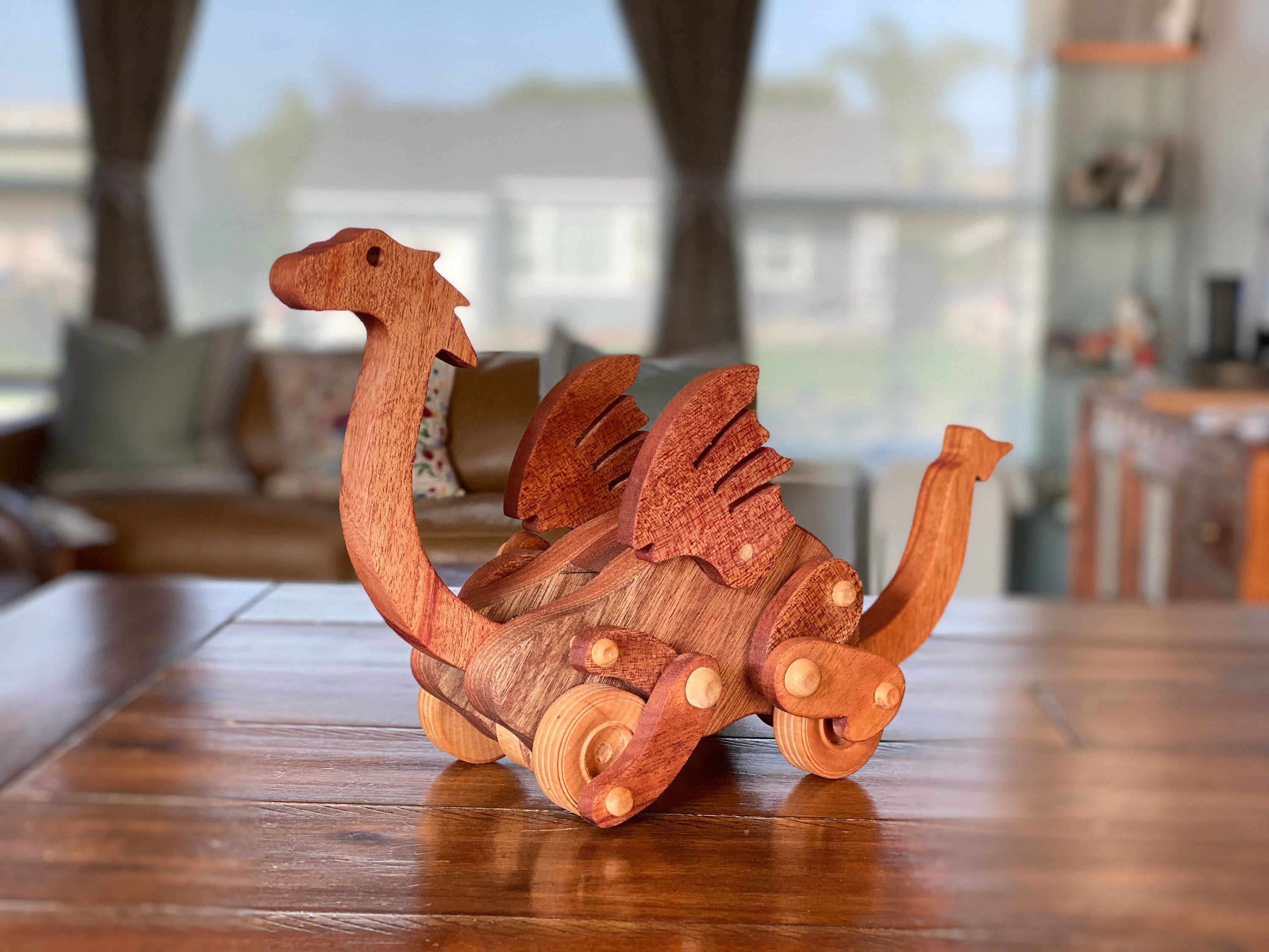 Puff the Magic Dragon Toy, Wood Kids Toy Dragon, Handmade Wood Toys ...