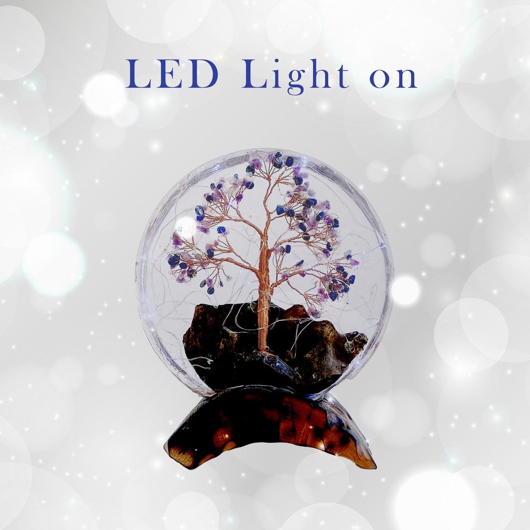 Epoxy Resin Tree of Life With Amethyst and Quartz | Resin Decor With ...