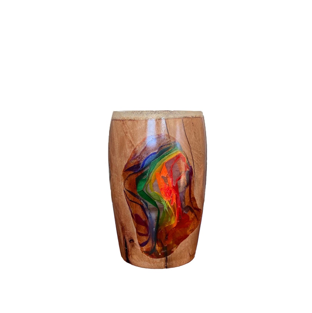 Origami Wood Vase Wooden Vase Epoxy Vase Multi Color Wood Vase Origami ...