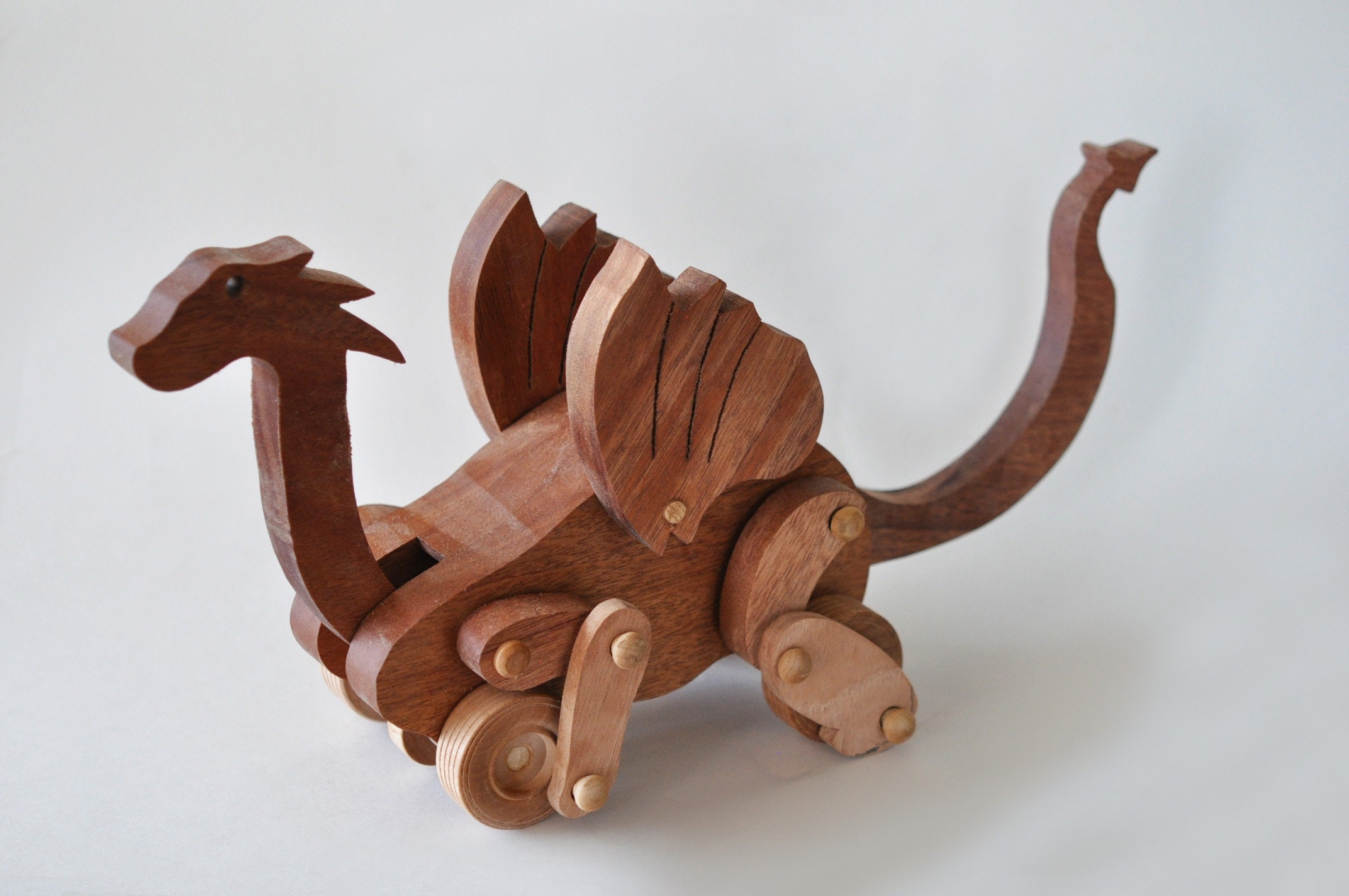 Puff the Magic Dragon Toy, Wood Kids Toy Dragon, Handmade Wood Toys ...